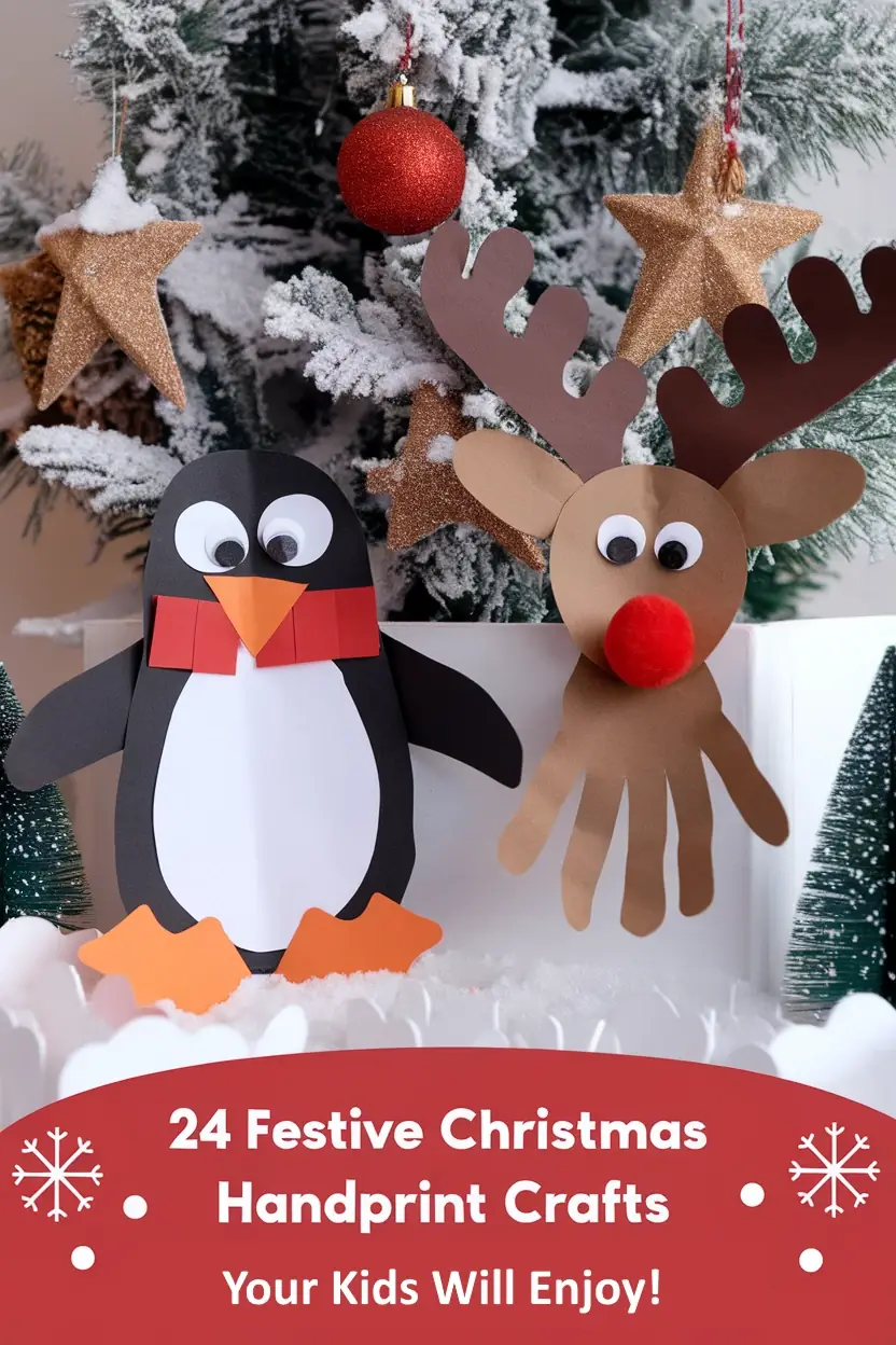24 Festive Christmas Handprint Crafts Your Kids Will Enjoy ...