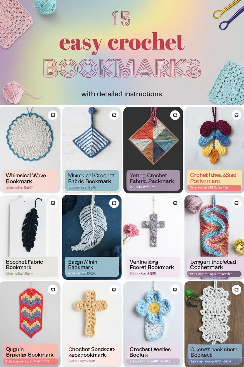 15 Easy Crochet Bookmarks That Will Make You Want to Read More ...