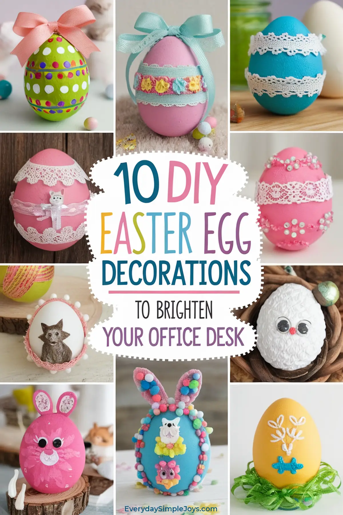 10 DIY Easter Egg Decorations to Brighten Your Office Desk