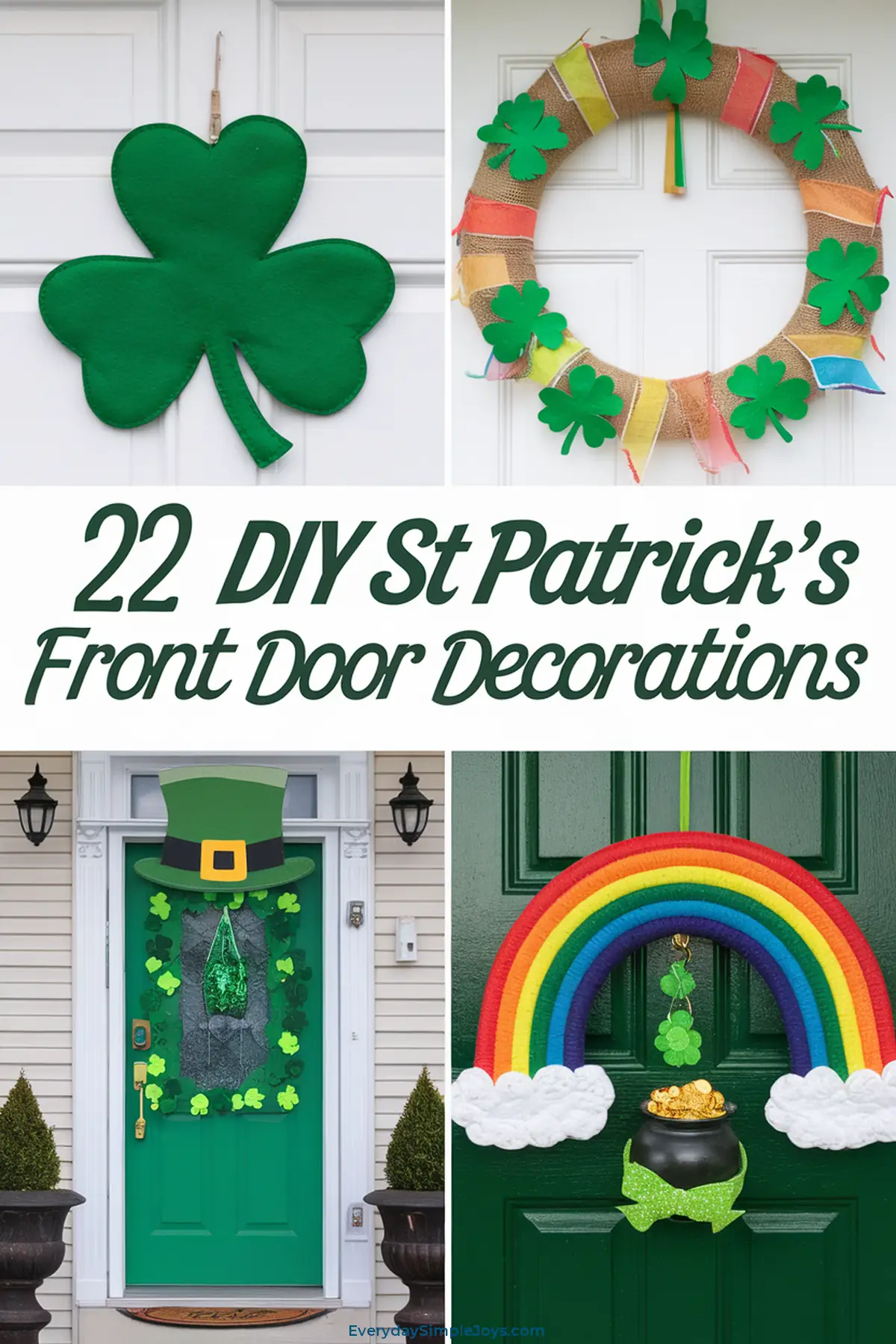 22 St Patrick's Day Door Decorations DIY for Green Vibes and Lucky Fun ...