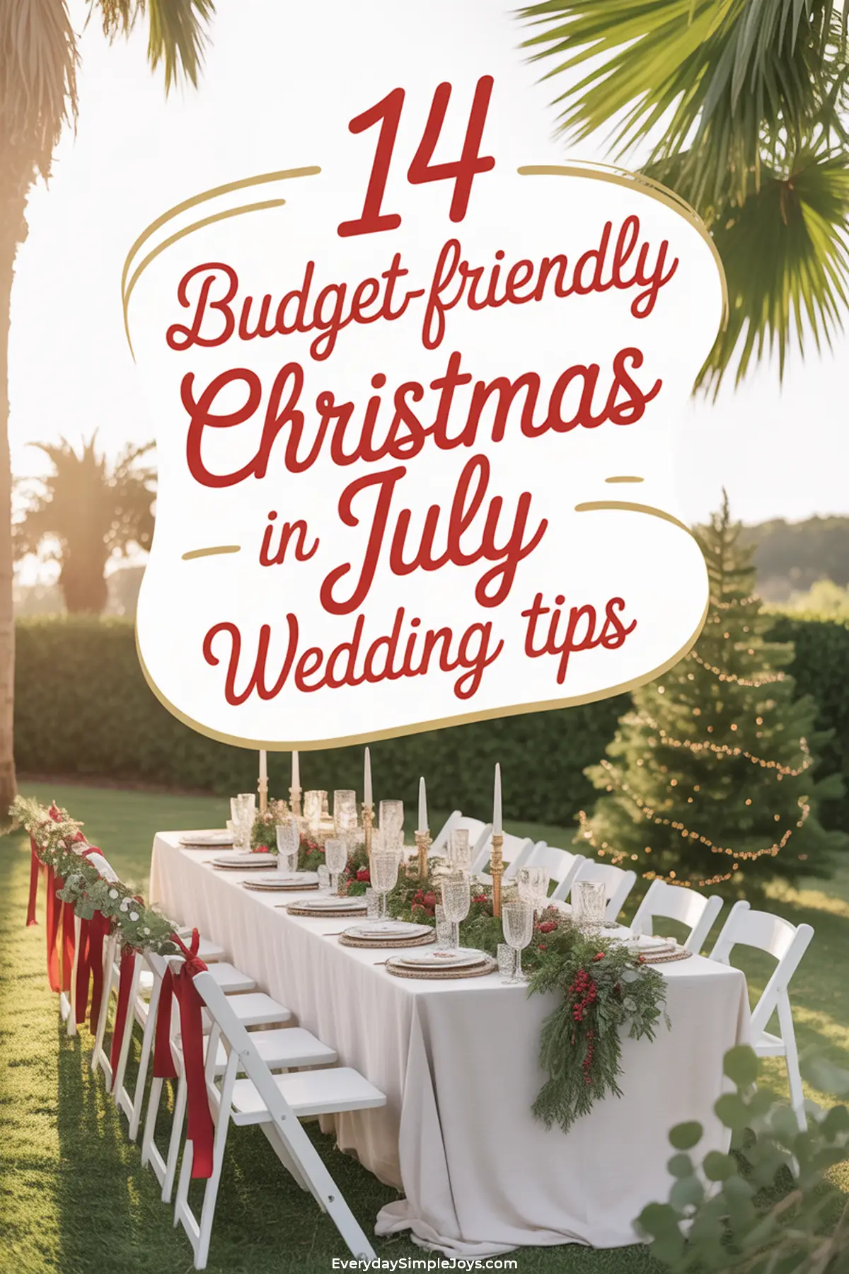 14+ Spectacular Budget-Friendly Christmas in July Wedding Tips ...